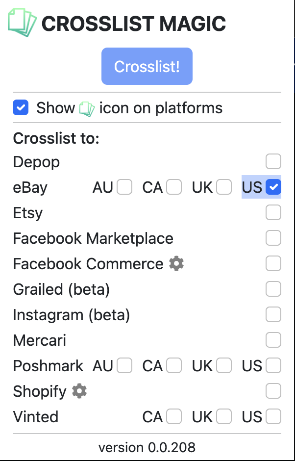 Crosslist Magic: Copy listings between Poshmark, Depop, Mercari and eBay