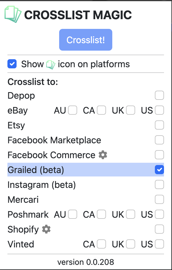 Crosslist Magic: Copy listings between Poshmark, Depop, Mercari and eBay
